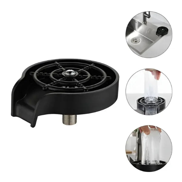 Faucet Glass Rinser Automatic Cup Washer Bar KitchenTea Cup Cleaner ...